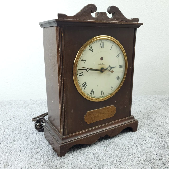 VINTAGE TELECHRON ELECTRIC Clock 4H99 Colonial Arch Knickerbocker ...