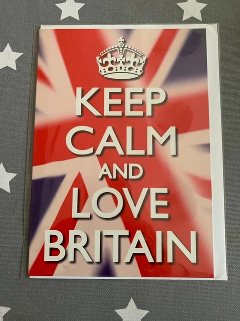 NUOVISSIMO BIGLIETTO DI Auguri Generali Keep Calm And Love Britain ...