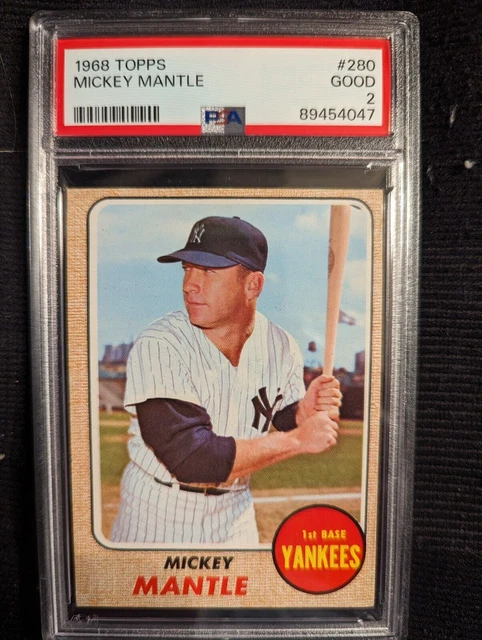 1968 TOPPS - #280 Mickey Mantle PSA 2 BUONO EUR 88,36 - PicClick IT
