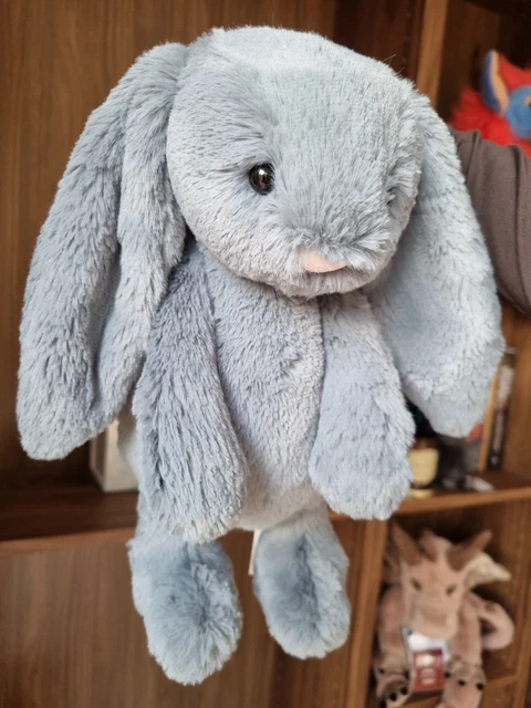RETIRED !JELLYCAT BASHFUL Medium Dusky Blue Bunny New With Tags ...