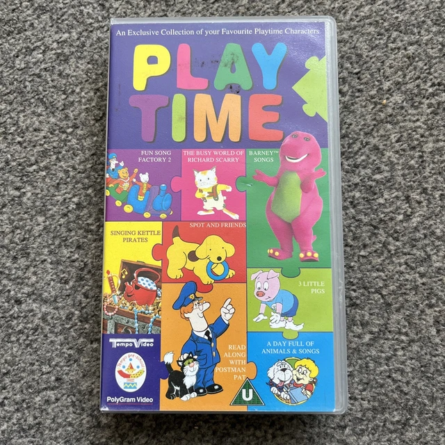 PLAYTIME KIDS' VHS/PAL - Barney, Spot, Fun Song Factory, Singing Kettle ...