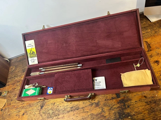 VINTAGE EMMEBI OF Italy Canvas&Leather Gun Case With Parker Hale ...