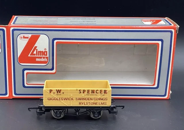 LIMA 00 GAUGE 7 Plank Open Wagon 'P.W. Spencer' Swinden Sidings LMS ...