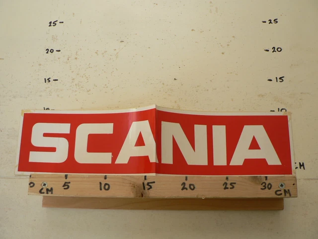 STICKER,DECAL LARGE STICKER Is Folded Scania Logo Red White 43 Cm A EUR ...