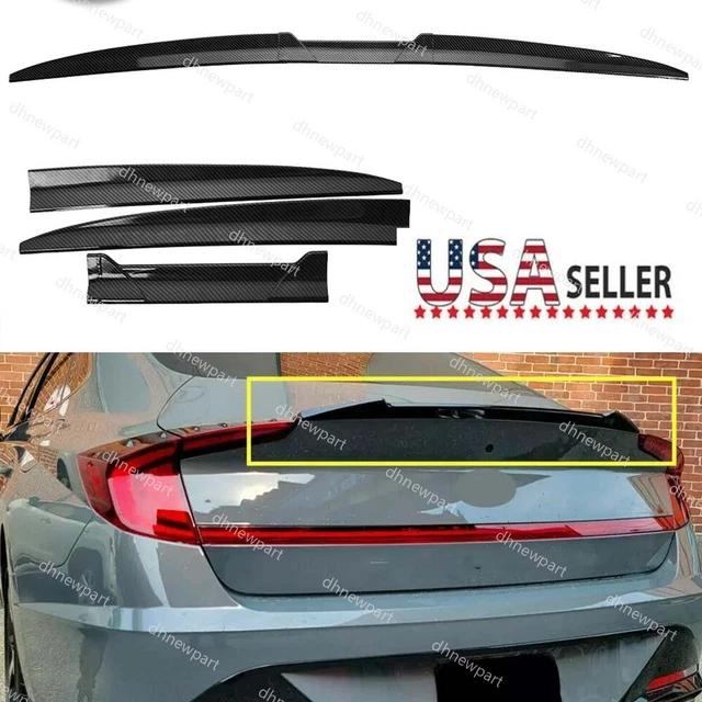 CARBON FIBER REAR Roof Trunk Spoiler Lip Tail Wing For Hyundai Sonata ...