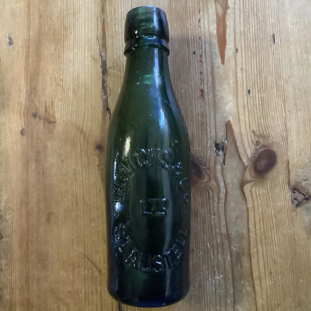 VINTAGE GREEN GLASS St Austell Cornwall W. Hicks & Co Beer Bottle £14. ...