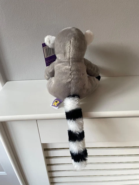 RAVENSDEN SOFT TOY Cuddly Plush Ring Tailed Lemur Stuffed Animal 19cm ...