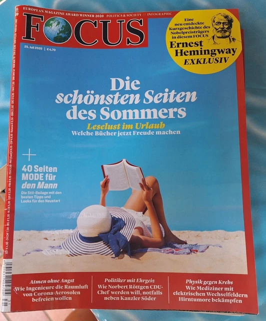 FOCUS ZEITSCHRIFT 31/20, 25.07.2020, Die schönsten Seiten des Sommers ...
