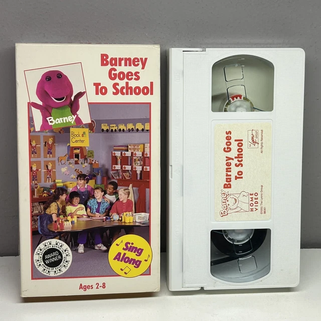 BARNEY & FRIENDS Goes to School VHS 1990 Video Tape PBS Kids RARE ...