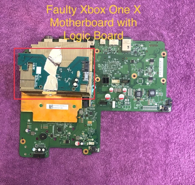 MICROSOFT XBOX ONE X Motherboard With Logic Board & Heat Sink "Read ...