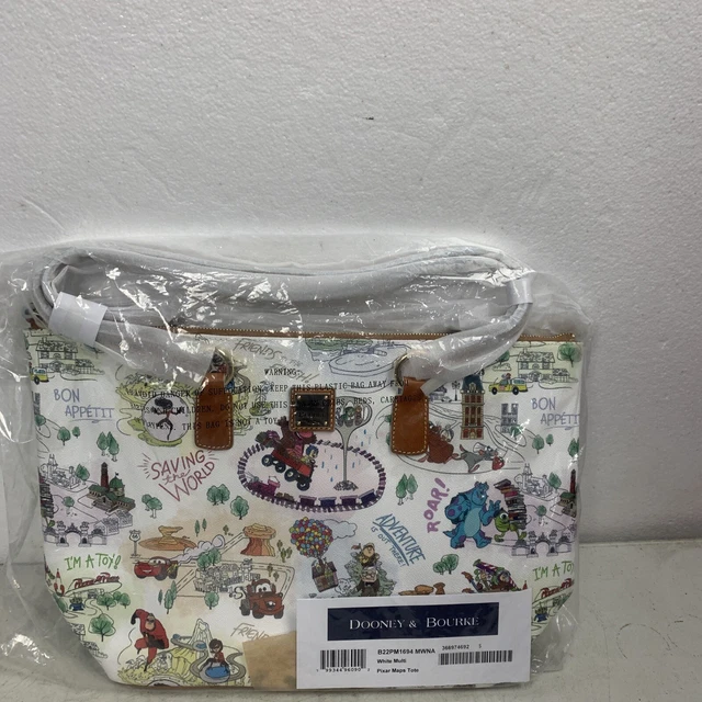 DISNEY PIXAR MAP Toy Story Up Cars Inside out Incredibles Dooney Bourke ...