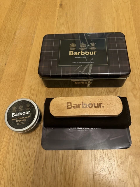 BARBOUR WAX JACKET Care Kit, New With Damaged Box / Tin £25.00 ...