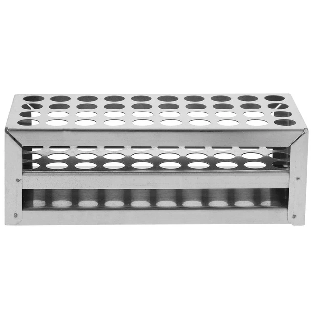EXPERIMENT TEST TUBE Rack Stainless Steel Test Tube Holder 40-hole ...