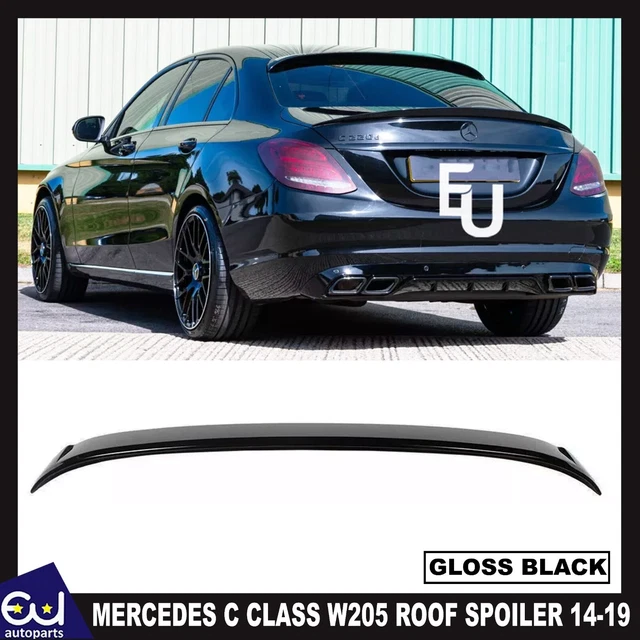 FOR MERCEDES C Class W205 Rear Roof Spoiler Amg Style Gloss Black 14-19 ...