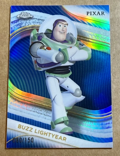 2025 TOPPS CHROME Disney BUZZ LIGHTYEAR #90 BLUE REFRACTOR /150 Toy ...