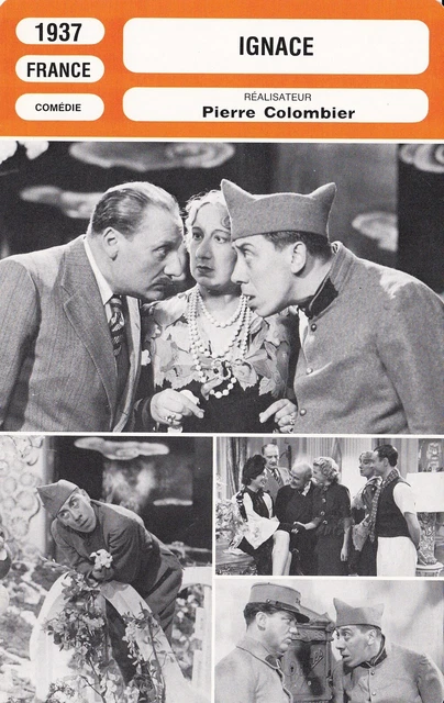 FICHE CINÉMA - PIERRE COLOMBIER - IGNACE - 1937 EUR 1,00 - PicClick FR