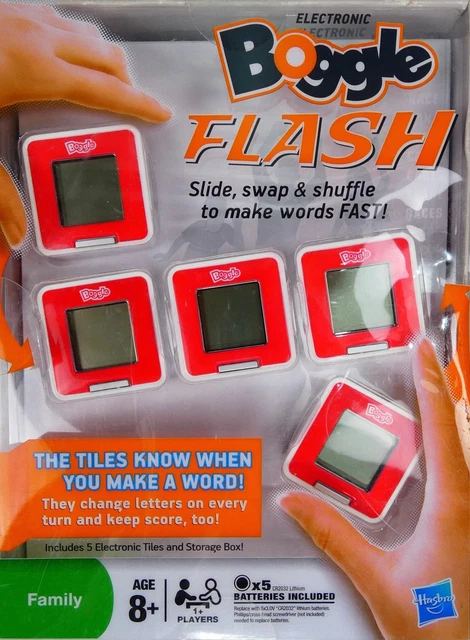HASBRO BOGGLE FLASH Electronic Game - Slide, Swap & Shuffle! - (8 ...
