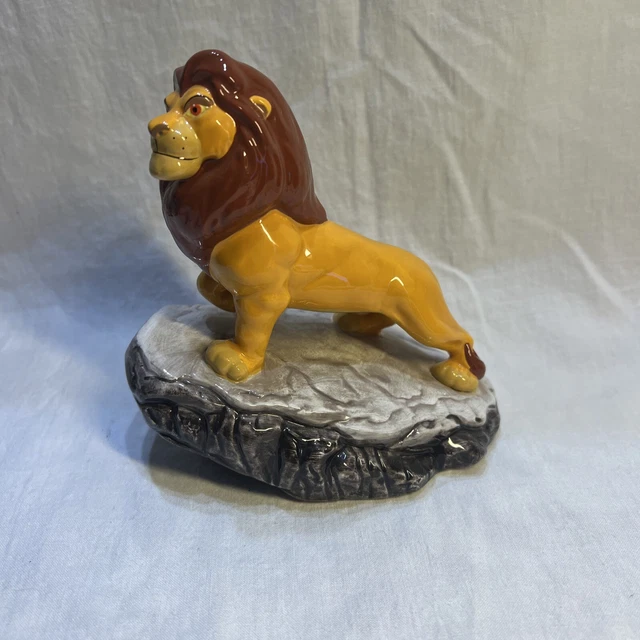 DISNEY'S THE LION King MUFASA on Pride Rock 5" Porcelain Statue Figure ...