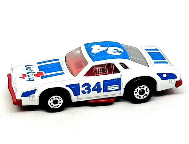 MATCHBOX LESNEY SUPERFAST 34 Chevy Pro Stocker, white, rare red base ...