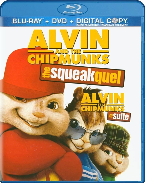 ALVIN & THE Chipmunks The Squeakquel (Blu ray/DVD 3-Disc Set Bilingual ...