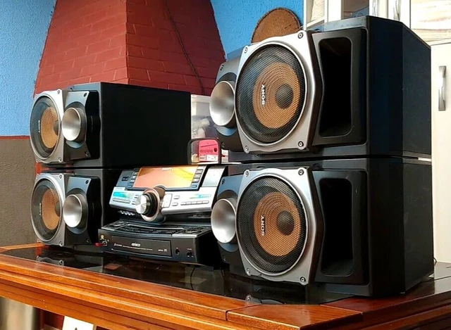 SONY FST-ZUX9 MINI Hi-Fi Shelf System 1000W RMS MP3 Double Tape 3-Disc ...