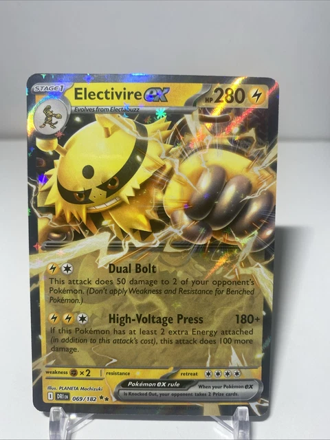 POKEMON 2025 DESTINED Rivals Electivire Ex #069/182 Holo Mint Condition ...