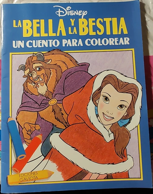 DISNEY LA BELLA Y La Bestia Un Cuento Para Colorear 1994 Spanish ...