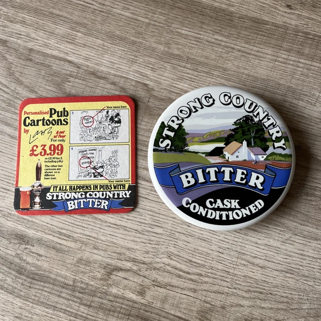 VINTAGE WHITBREAD BREWERY Strong Country Bitter Ceramic Pump Clip ...