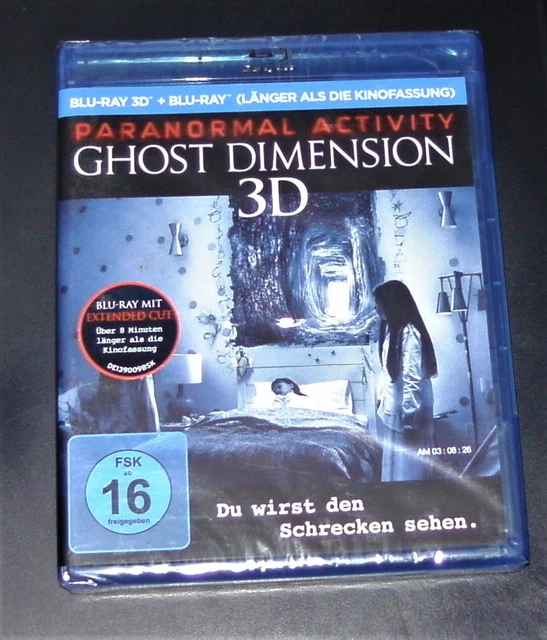 PARANORMAL ACTIVITY GHOST Dimension 3D Blu Ray + Blu Ray Extended Cut ...