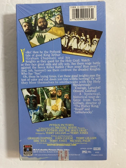 MONTY PYTHON AND The Holy Grail VHS 1991 New Sealed Columbia $10.78 ...