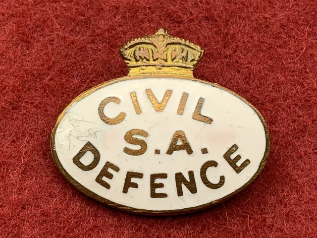 WW2 ORIGINAL CIVIL DEFENCE (SOUTH AUSTRALIA) SA WHITE AIR RAID WARDEN ...