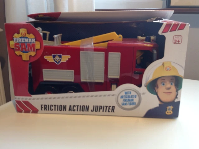 FIREMAN SAM FRICTION Action Jupiter Fire Engine with Sam Figure ...