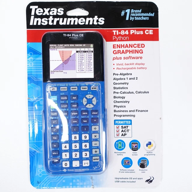 TEXAS INSTRUMENTS TI-84 Plus CE Python Enhanced Graphing Calculator ...
