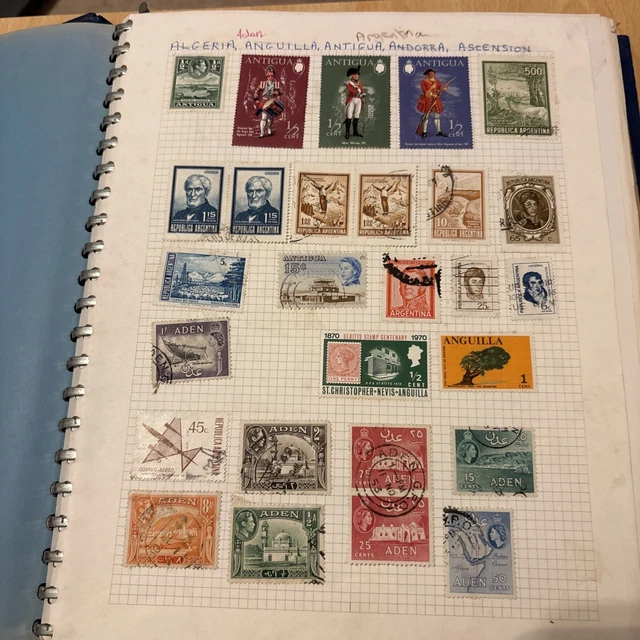 WH SMITH MULTO Ring Stamp Album With Stamps World Vintage Various ...