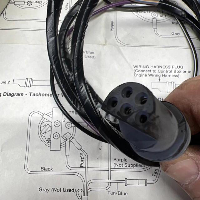 OEM NEW! 84-86396A8 Mercury Quicksilver 5 Pin Tachometer Harness ...