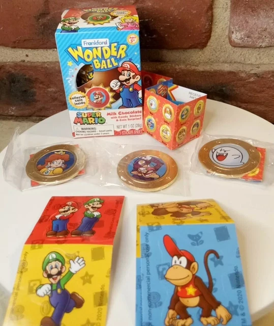 SUPER MARIO WONDERBALL Coin & Candy DAISY, BOO, WALUIGI COLLECTOR COINS ...
