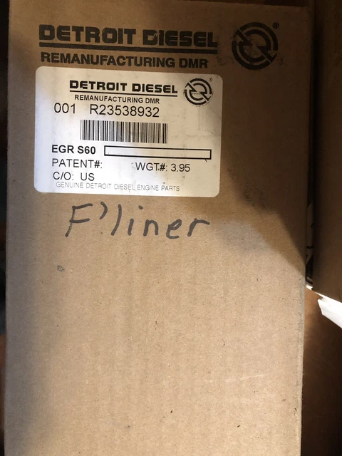 DETROIT DIESEL EGR Valve Dde-R23538932 Genuine Remanufactured, No Core ...