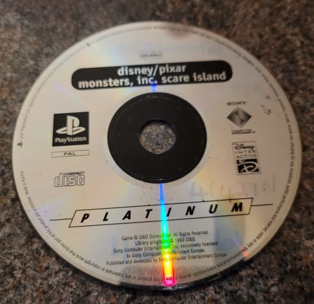 DISNEY PIXAR MONSTERS Inc. Scare Island - PS1 (PAL, disc only) £3.00 ...
