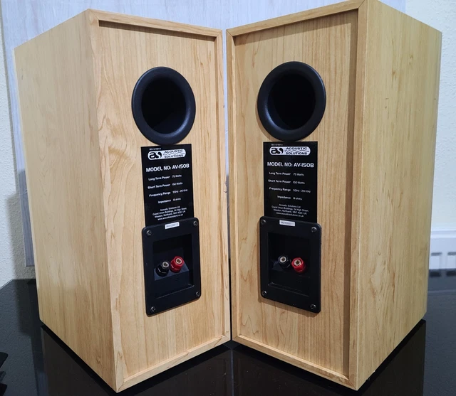 ACOUSTIC SOLUTIONS AV-150B 75-150W Stereo Bookshelf Loudspeakers HiFi ...