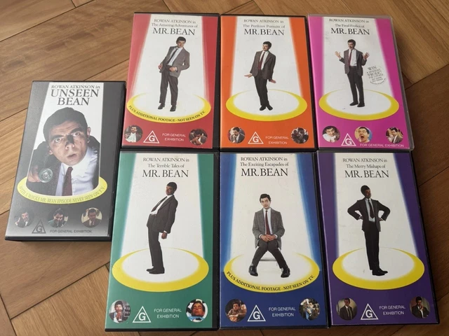 MR. BEAN 7 VHS Tape Set Movies Rowan Atkinson RARE FIND Collectors ...