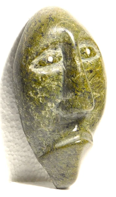 INUIT ESKIMO SERPENTINE carving sculpture FACE by Ragee $254.00 ...