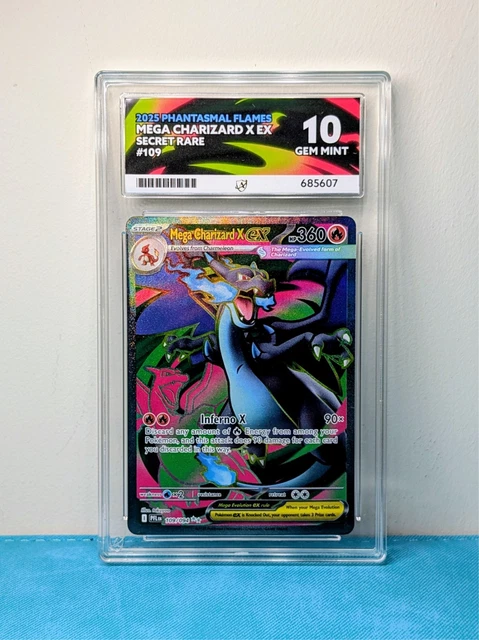 POKÉMON TCG: MEGA Charizard X EX 109/094 Phantasmal Flames - ACE 10 ...