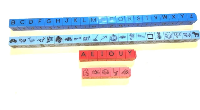 LEARNING RESOURCES EDUCATIONAL CVC Unifix Letter Alphabet Picture Sound ...