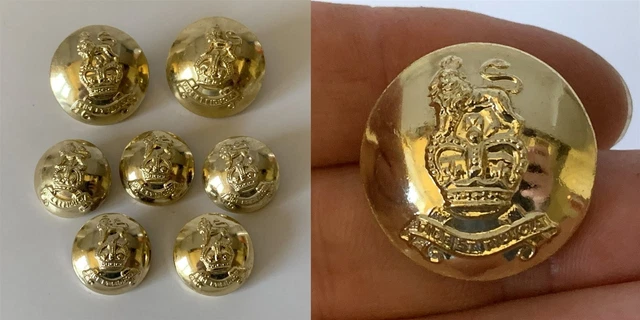 8 X VINTAGE Brass Military Buttons Gaunt / Smith & Wright #B29 £2.95 ...
