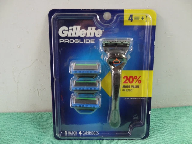 NEW GILLETTE PROGLIDE Shaving Bundle 1 Razor Handle 4 Cartridges $12.00 ...