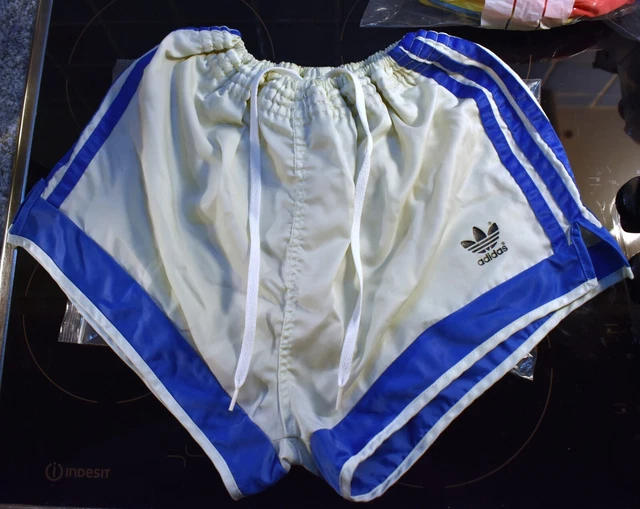 RARE VINTAGE 80S Adidas SPRINTER nylon glanz shiny SHORTS 30-32 D4/D5 ...