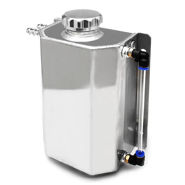 UNIVERSAL 2L ALUMINUM Radiator Coolant Overflow Bottle Recovery Water ...