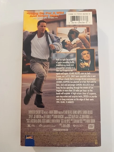 SPEED -SANDRA BULLOCK, Keanu Reeves (VHS, 1996) **Buy 2 Get 1 Free** 📼 ...