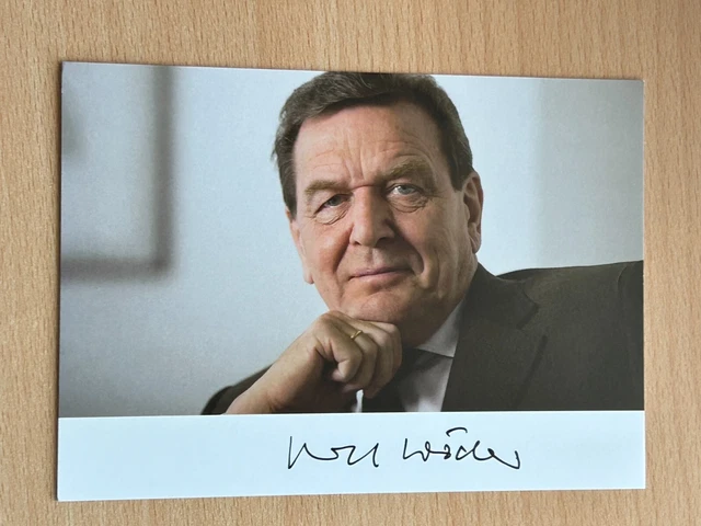 GERHARD SCHRÖDER - Bundeskanzler - Autogrammkarte original signiert #38625 EUR 4,99 - PicClick DE