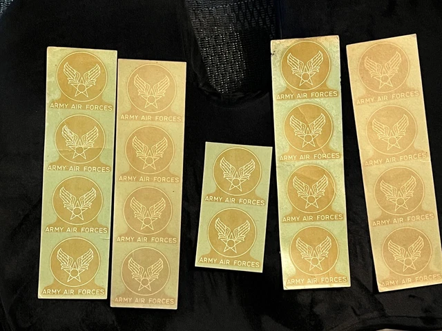 VINTAGE U.S. ARMY Air Forces decals NYL - 24481 Type 10X helmet USAAF ...